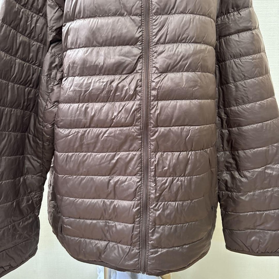 Uniqlo Men's Ultra Light Down Jacket Brown XL Lightweight with Hood ...