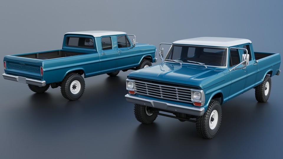 1969 F250 Crew Cab Pickup Truck Model Kit - 1/24 - 3D Printed | eBay