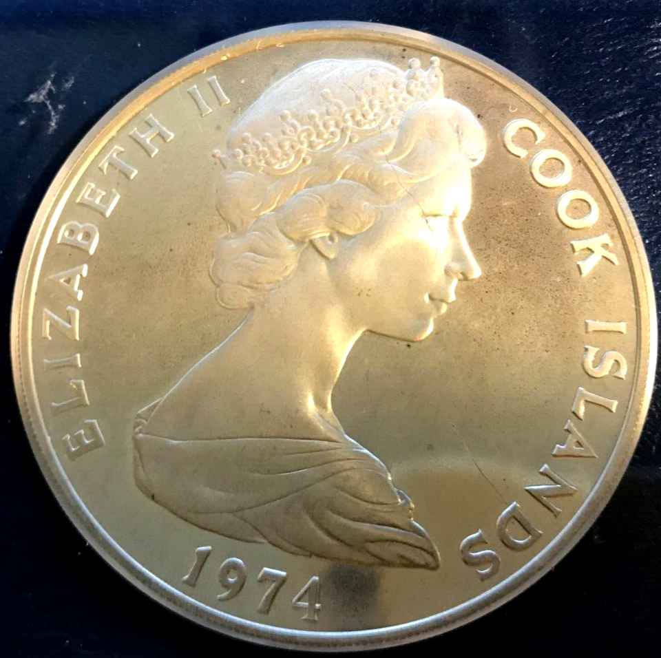 1974 Elizabeth II Cook Islands Churchill $50 Silver Proof Coin | eBay