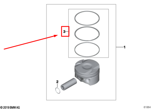 NEW BMW X6 F16 PISTON RINGS 7649928 11257649928 | eBay