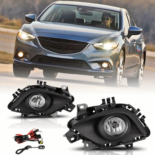 For 2014 2015 2016 2017 Mazda 6 Fog Lights Bumper Lamps w/Bezel+Wiring ...