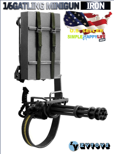 1/6 M134 Heavy Machine Gun Gatling 8018 Minigun Bullet Box TERMINATOR T ...