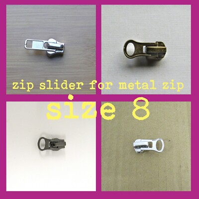 Zipper slider METAL ZIP No 8 METAL GUN SILVER ZIP FIX Zip slider ZIP ...