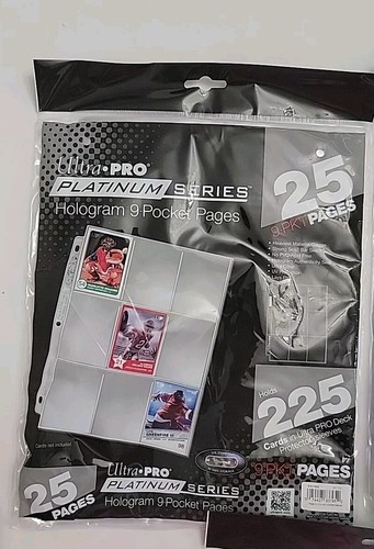 (Lot Of 3) Ultra Pro Platinum Series Hologram 9 Pocket Pages, 25 Count ...