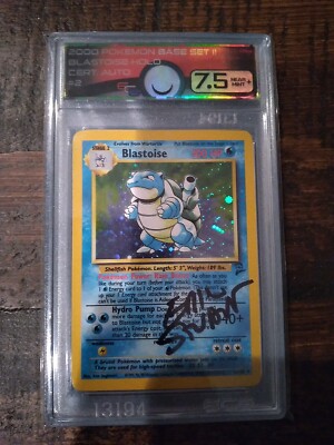Blastoise Base Set 2 Graded Signed Eric Stuart | eBay