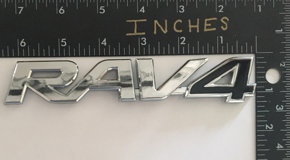 RAV4 emblem black chrome Toyota new Rav 4 badge 08 09 10 11 12 13 14 ...