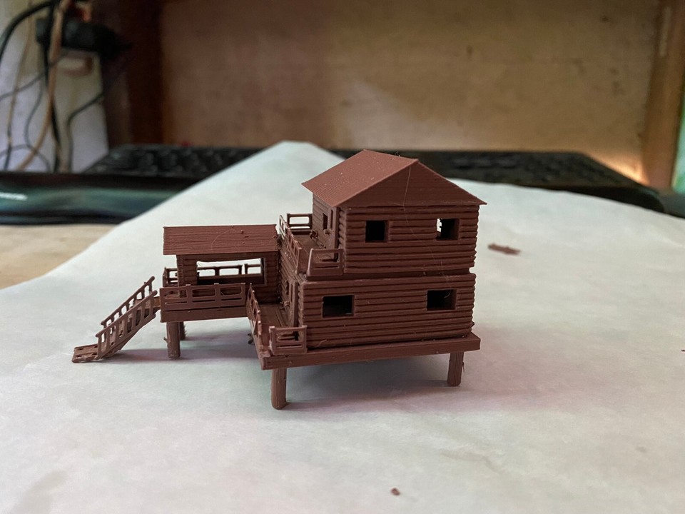 HO Scale Model Railroad Cabin Kit with Video Assembly Instructions | eBay