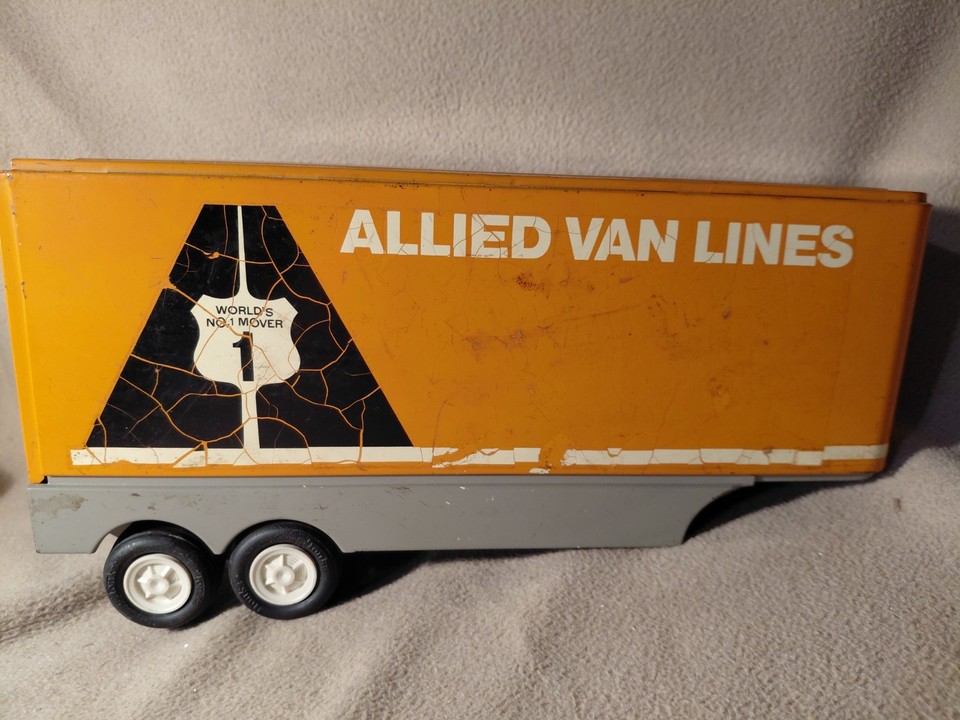 Vintage Tonka Allied Van Lines Mover Pressed Steel Semi Truck Trailer ...
