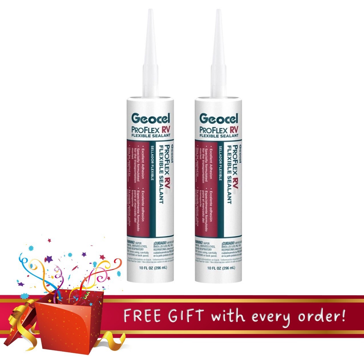 Geocel GC28909 (GC28109), 10 oz. Almond ProFlex RV Flexible Sealant ...