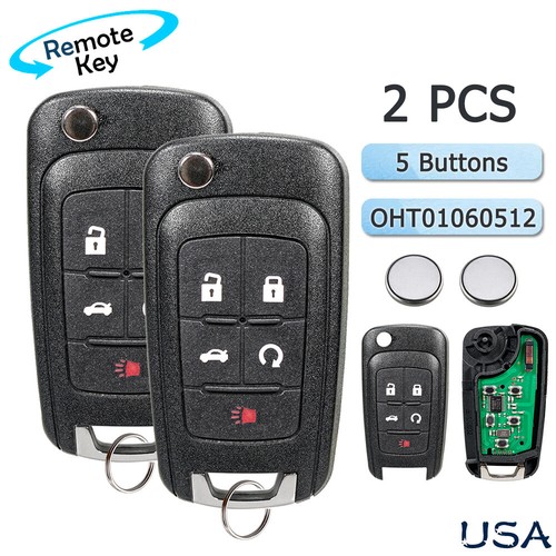 2 For 2014 2015 2016 2017 Chevrolet Impala Keyless Entry Remote Key Fob ...
