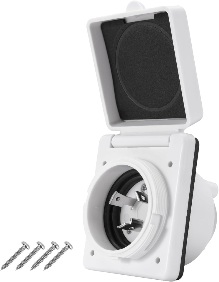 RV Power Twist Lock Plug Inlet 30 AMP Male Inlet Plug Connector ...