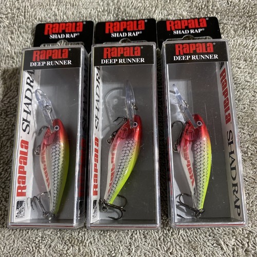 (3) Rapala Shad Rap Deep Runner SR-5 CLN CLOWN Crankbait - FAST ...