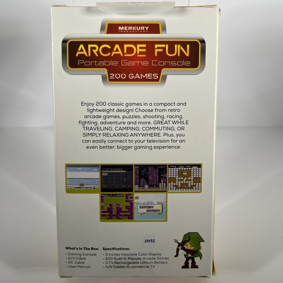 Red Handheld Arcade Fun Portable Game Console 200 Games | eBay