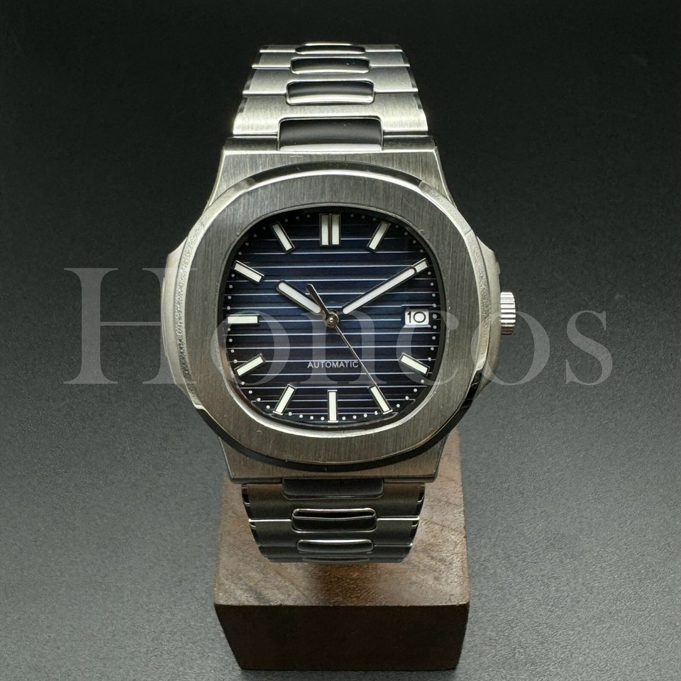 Custom Made Mods Watch Nautilus Style NH35 Automatic Movement Dark Blue ...