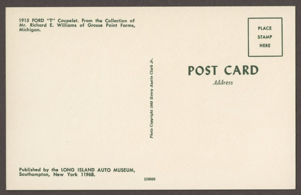 1915 Ford Model T Coupelet Automobile Classic Car Postcard | eBay