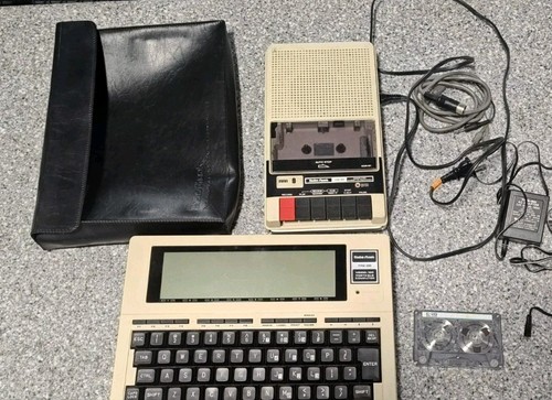 Vtg Radio Shack TRS-80 Model 100 Portable Computer & CCR-81 Free ...