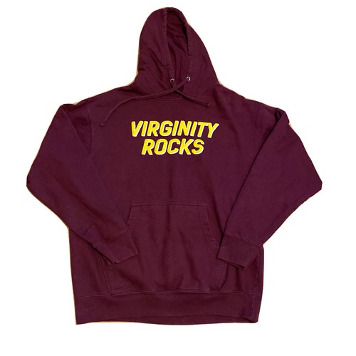 VIRGINITY ROCKS RED AND YELLOW LOGO HOODIE MENS LARGE | eBay