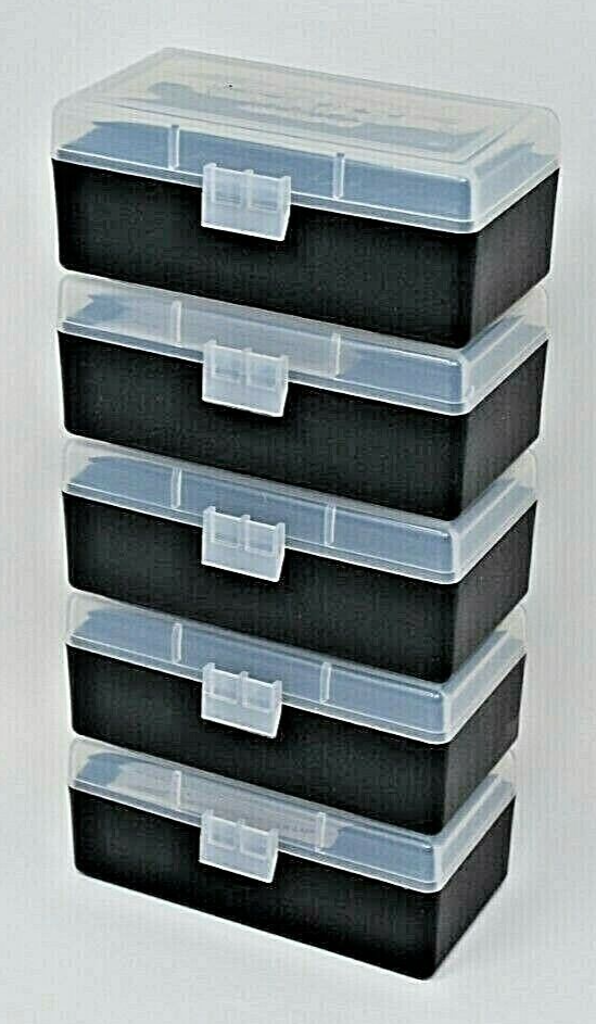 BERRY'S PLASTIC AMMO BOXES (5) CLEAR 50 Round 38 / 357 | eBay