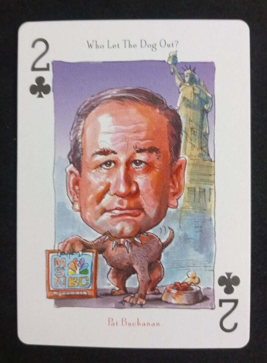 2004 Politicards Playing Card Blue Back Pat Buchanan 2 Clubs | eBay