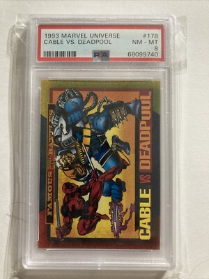 1993 Marvel Universe 178 Cable vs. Deadpool PSA 8 NM Mint New Slab ...