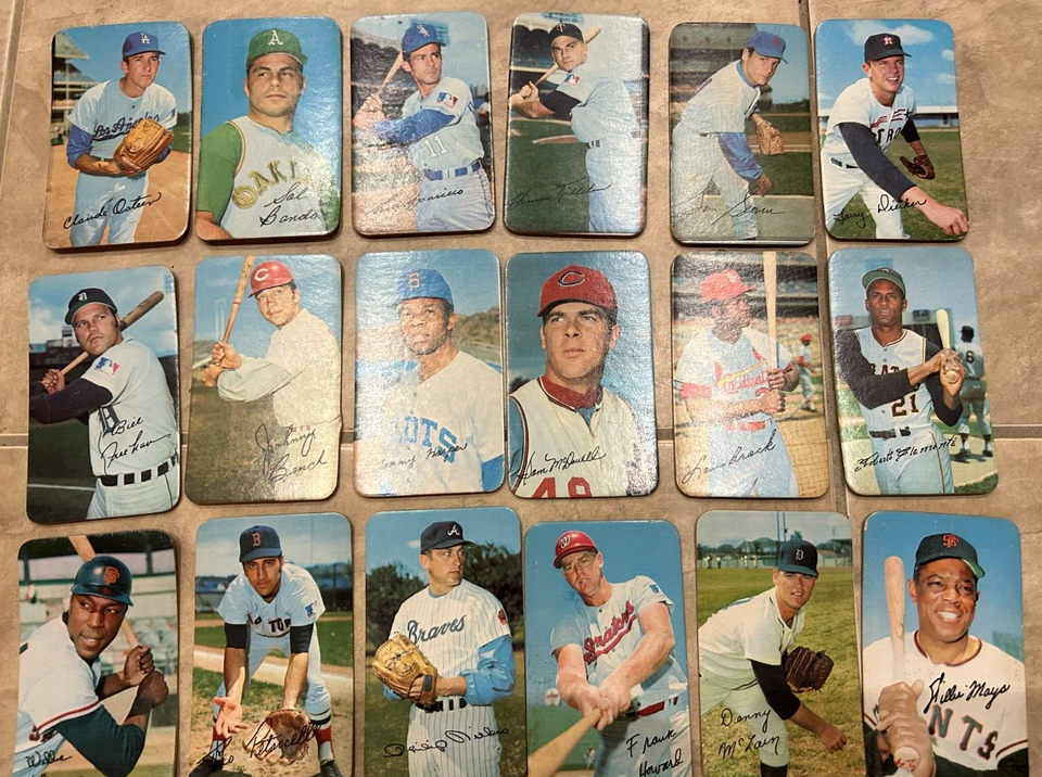 1970 topps Supers Baseball 100% Complete Set 42 Cards Mays Aaron ...