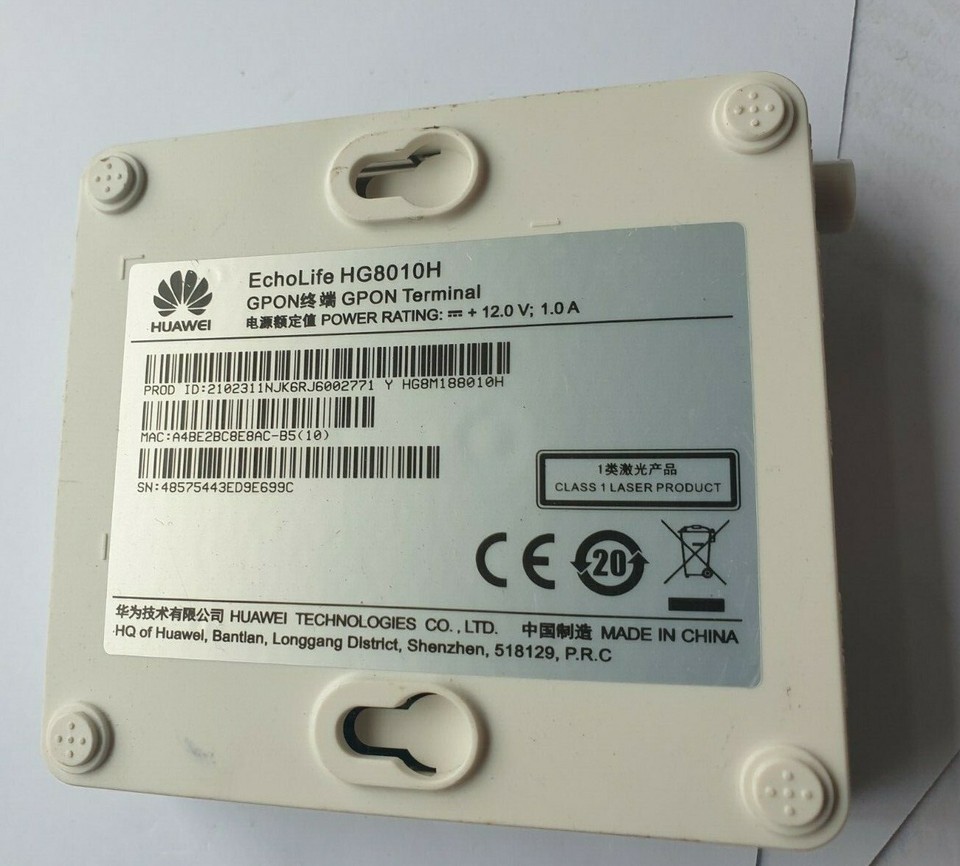 HUAWEI ECHOLIFE HG8010H HG8M188010H GPON TERMINAL (IN26S3) | eBay