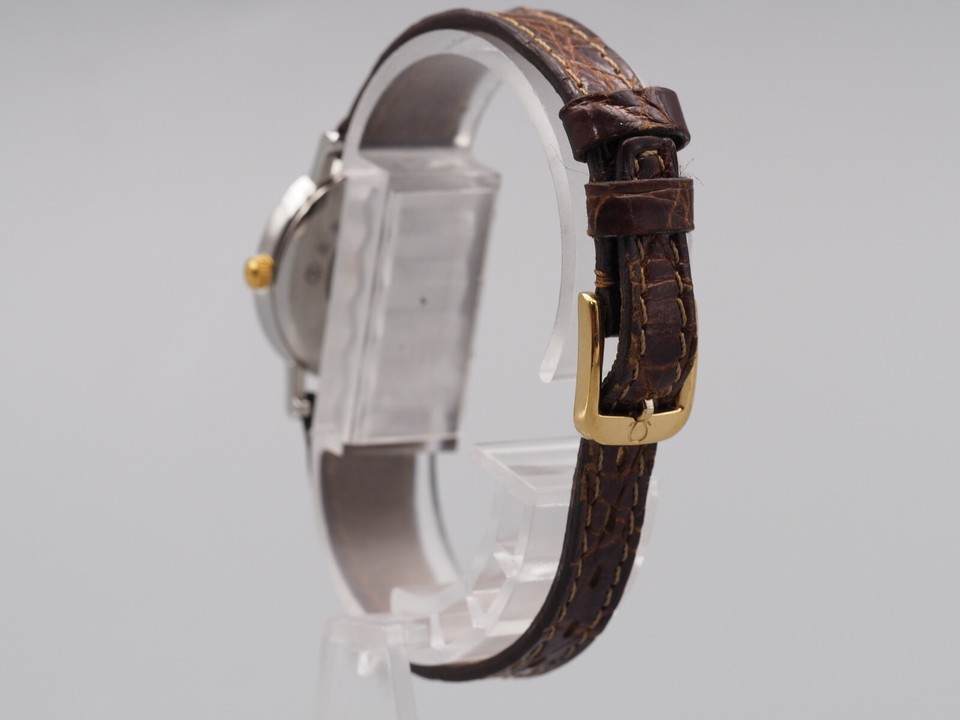 *Mint* OMEGA De Ville Cal.1470 Quartz Gold Dial Round Women Vintage ...