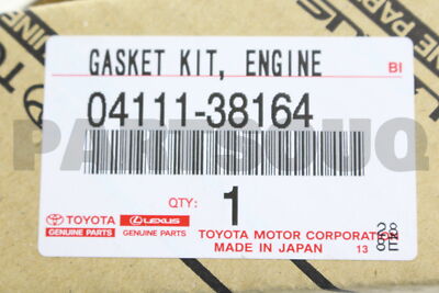 0411138164 Genuine Toyota GASKET KIT ENGINE 04111-38164 | eBay