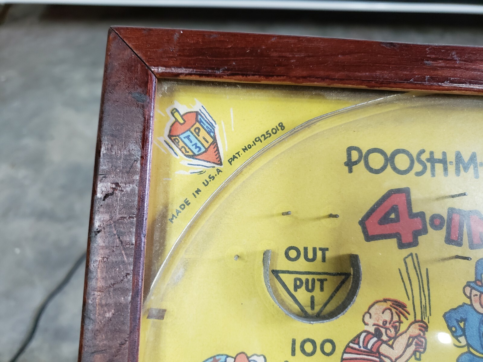 Vintage 50s Pinball Tin Wood Game Poosh M Up USA Game Northwestern ...