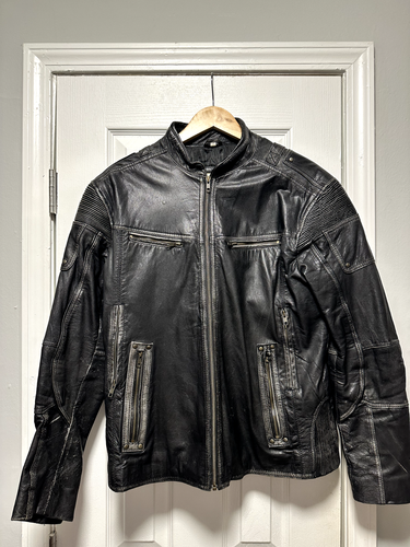 POLO RALPH LAUREN (RL) Slim Fit Leather Jacket In Black. Fully lined in ...
