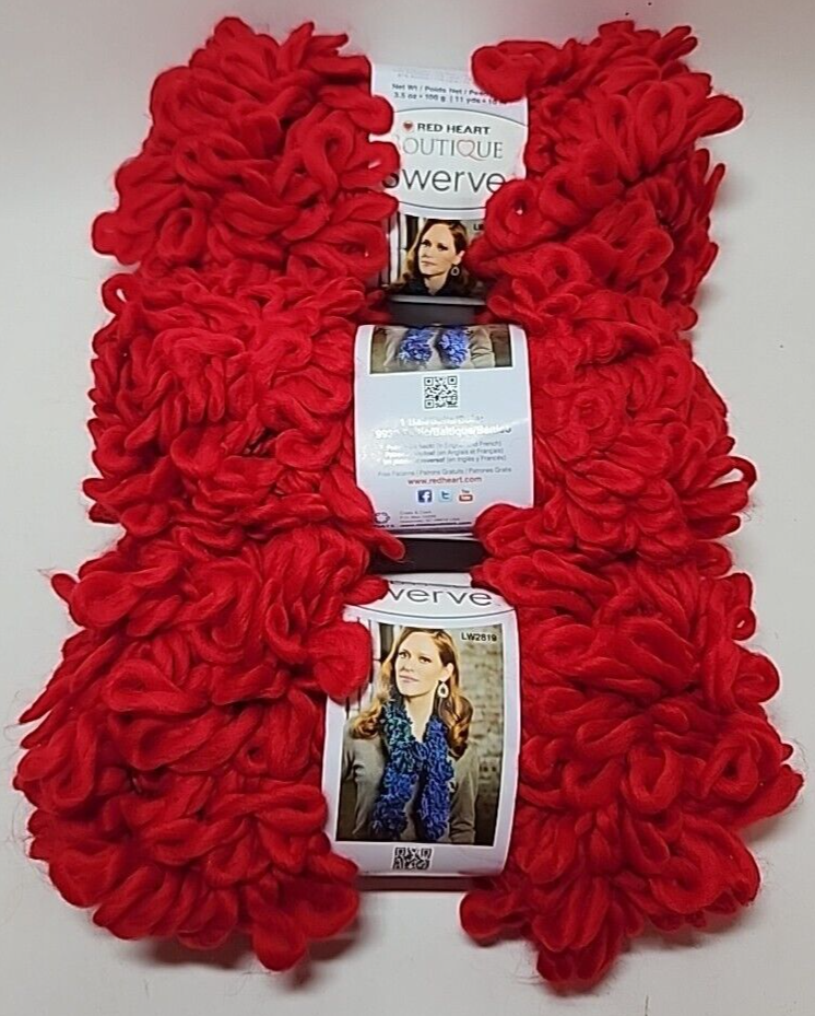 (3 Skeins) Red Heart Boutique Swerve LW2819 1 Ball Red Super Bulky 6 | eBay