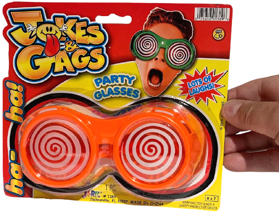 Orange X RAY HYPNO GLASSES Funny Swirl Sun Goggles Mental Hypnotic ESP ...