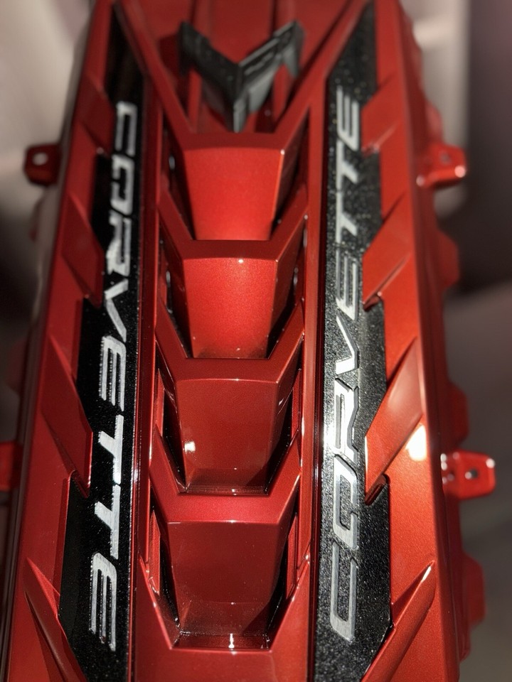 2020 -2024 C8 Corvette Stingray Red Engine Cover EDGE RED METALLIC ...