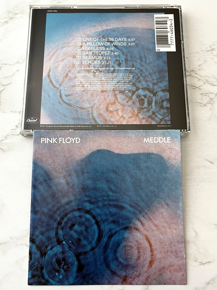 Pink Floyd Meddle CD ORIGINAL EARLY PRESS! Capitol CDP 7 46034 2 David ...