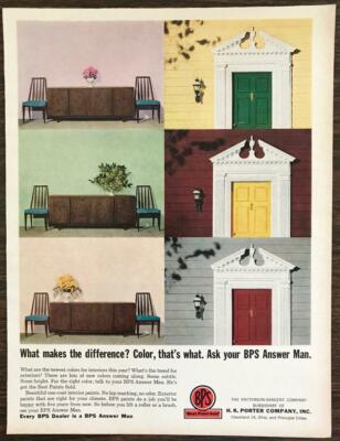 1962 BPS Best Paint Sold Print Ad Color Makes the Difference Ask Your ...