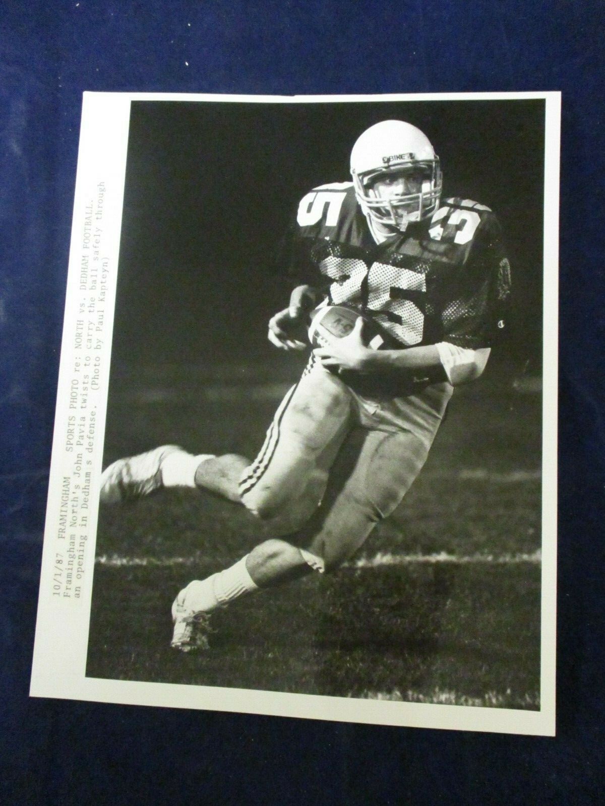 1987 John Pavia Framingham North H.S. vs Dedham H.S. Glossy Press Photo ...