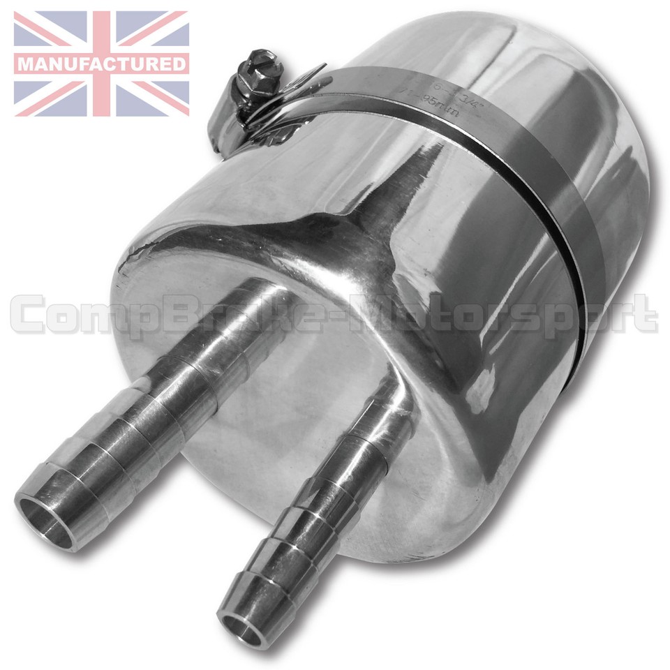 Universal Polished Aluminium Power Steering Fluid Reservoir Tank Blue ...