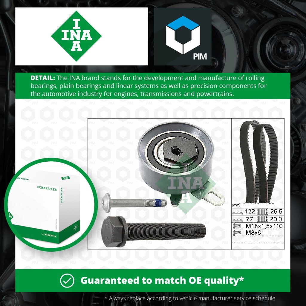 INA 530040610 Timing Belt Kit for sale online | eBay