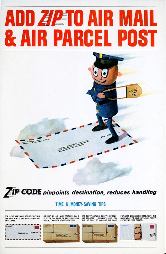 ZIPPY ZIP CODE *2X3 FRIDGE MAGNET* USPS LETTERS POST OFFICE DELIVER ...