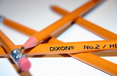 8 pak DIXON #2 PENCILS Woodcase No.2 HB hard black Wood graphite PENCIL ...