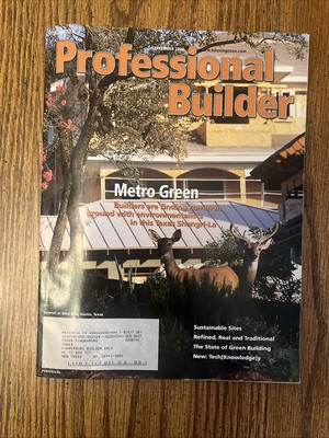 Professional Builder Magazine September 2000 Edition Collectible Back ...