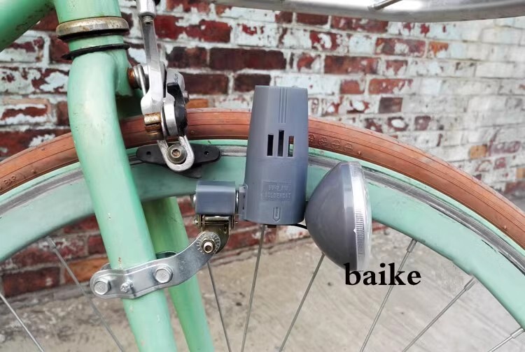 6 LED Bicycle Motorized Bike Friction Generator Dynamo Kit Head Light ...