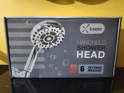 High-Pressure Handheld Shower Head 6-Setting - 5 Inch Handheld Rain ...