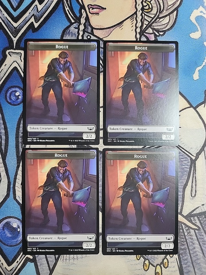 4x Lightning Rager / Rogue (2/2) Tokens Dual Sided - NM/M NCC SNC MTG ...