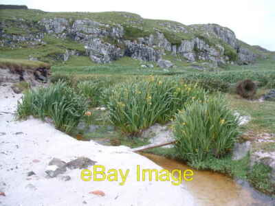 Photo 6x4 Traigh Mhor Baile Mu00f2r White sandy beach, small peaty burn ...