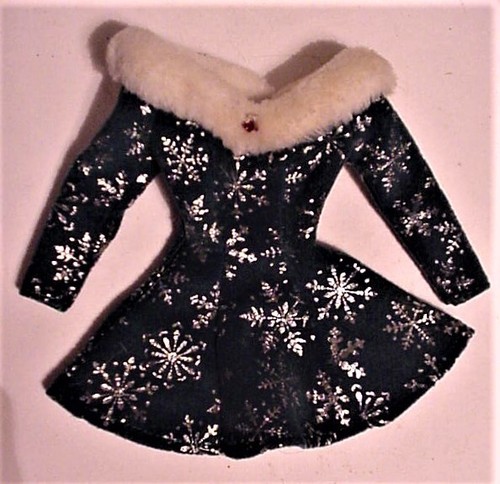 Barbie Doll Ice Skating Silver Snowflake Blue Dress w/ Faux Fur ...