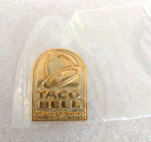 Taco Bell Restaurants 8 Years Employee Award Hat Lapel Pin NOS New 2010 ...