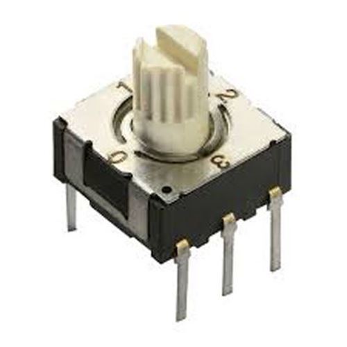 1 x 4 Way Through Hole Rotary Switch SPST, Knurled Slotted Shaft ...