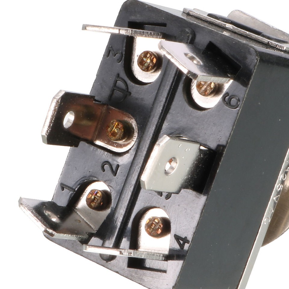 2 x Black DPDT 3 Position ON/OFF/ON Momentary 6 Terminals Toggle Switch ...