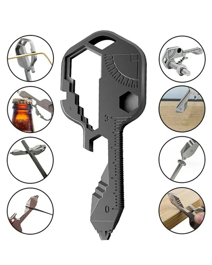 Compact Stainless Steel Multi-tool Key for Everyday Use. NIP | eBay